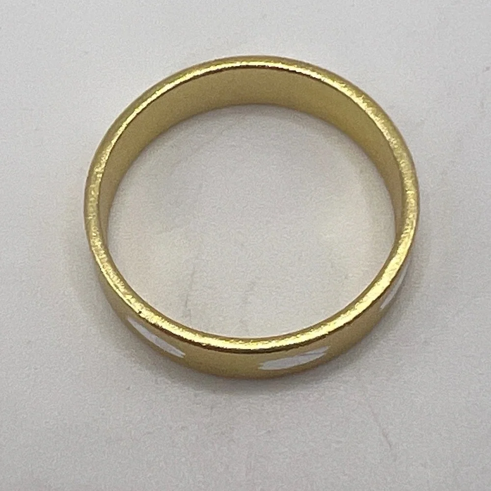 Source Unknown | Accessories | New Mens Gold Tone Band Ring Silver ...